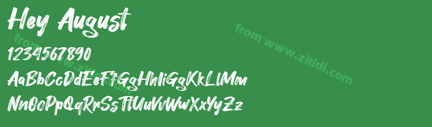 Hey August字体免费下载-Hey AugustRegular在线预览和转换器-字体帝