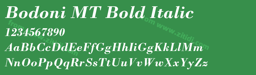 Bodoni MT字体免费下载-Bodoni MTBold Italic在线预览和转换器-字体帝