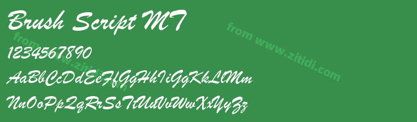 Brush Script MT字体免费下载-Brush Script MTRegular在线预览和转换器-字体帝
