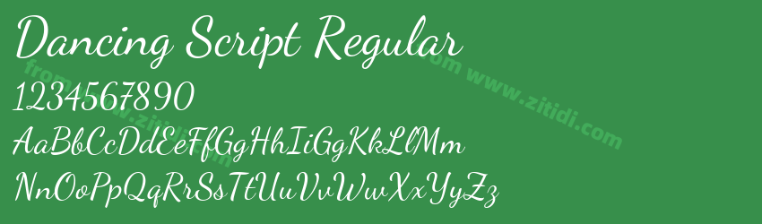 Dancing Script Regular字体免费下载-Dancing Script RegularRegular在线预览和转换器-字体帝