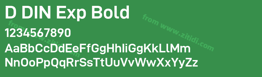 D-DIN Exp字体免费下载-D-DIN ExpDINExp-Bold在线预览和转换器-字体帝