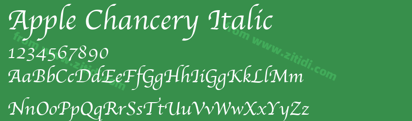 Apple-Chancery字体免费下载-Apple-ChanceryItalic在线预览和转换器-字体帝