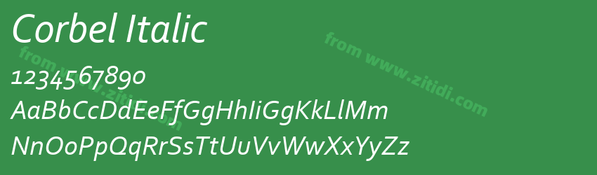 Corbel-Italic字体免费下载-Corbel-ItalicItalic在线预览和转换器-字体帝