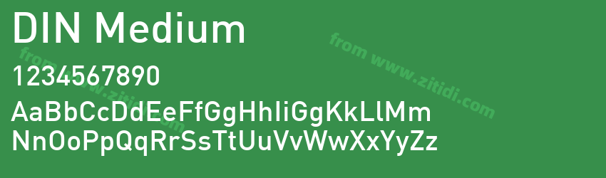 DIN-Medium字体免费下载-DIN-MediumRegular在线预览和转换器-字体帝