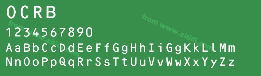 OCRB字体免费下载-OCRBRegular在线预览和转换器-字体帝