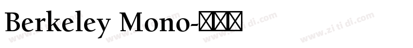 Berkeley Mono免费下载和在线预览转换-字体帝