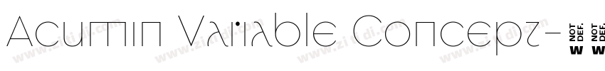 Acumin Variable Concept免费下载和在线预览转换-字体帝