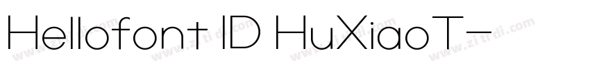 Hellofont ID HuXiaoT免费下载和在线预览转换-字体帝