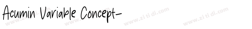 Acumin Variable Concept免费下载和在线预览转换-字体帝