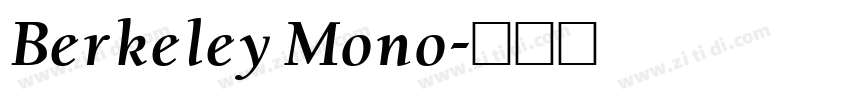 Berkeley Mono免费下载和在线预览转换-字体帝