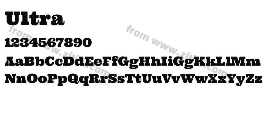 Ultra字体免费下载-UltraRegular在线预览和转换器-字体帝