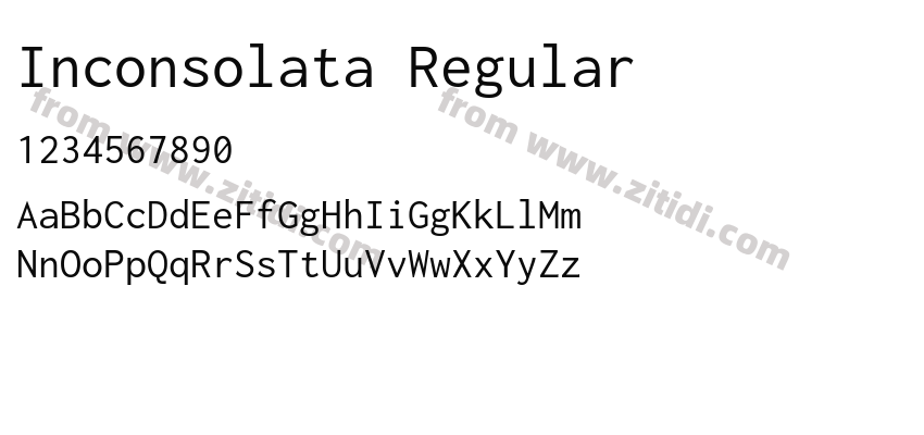 Inconsolata Regular字体免费下载-Inconsolata RegularRegular在线预览和转换器-字体帝
