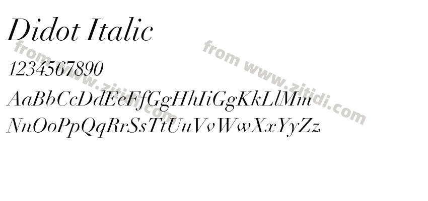 Didot-Italic字体免费下载-Didot-ItalicItalic在线预览和转换器-字体帝