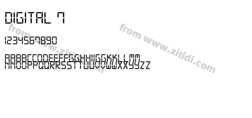 Digital-7字体免费下载-Digital-7Regular在线预览和转换器-字体帝