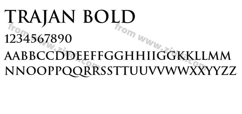 Trajan-Bold字体免费下载-Trajan-BoldBold在线预览和转换器-字体帝